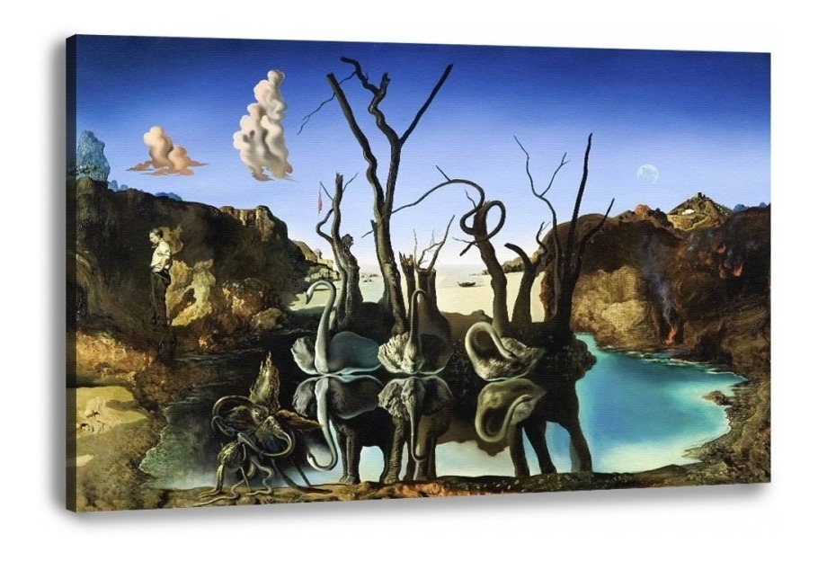 Cuadro Arte En Canvas De Dalí Calidad De Museo Con Marco