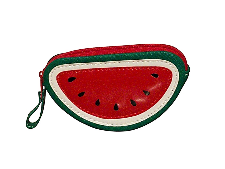 Monedero de SANDÍA, Diseño de Comida, Forma de Fruta, Color Verde con ...