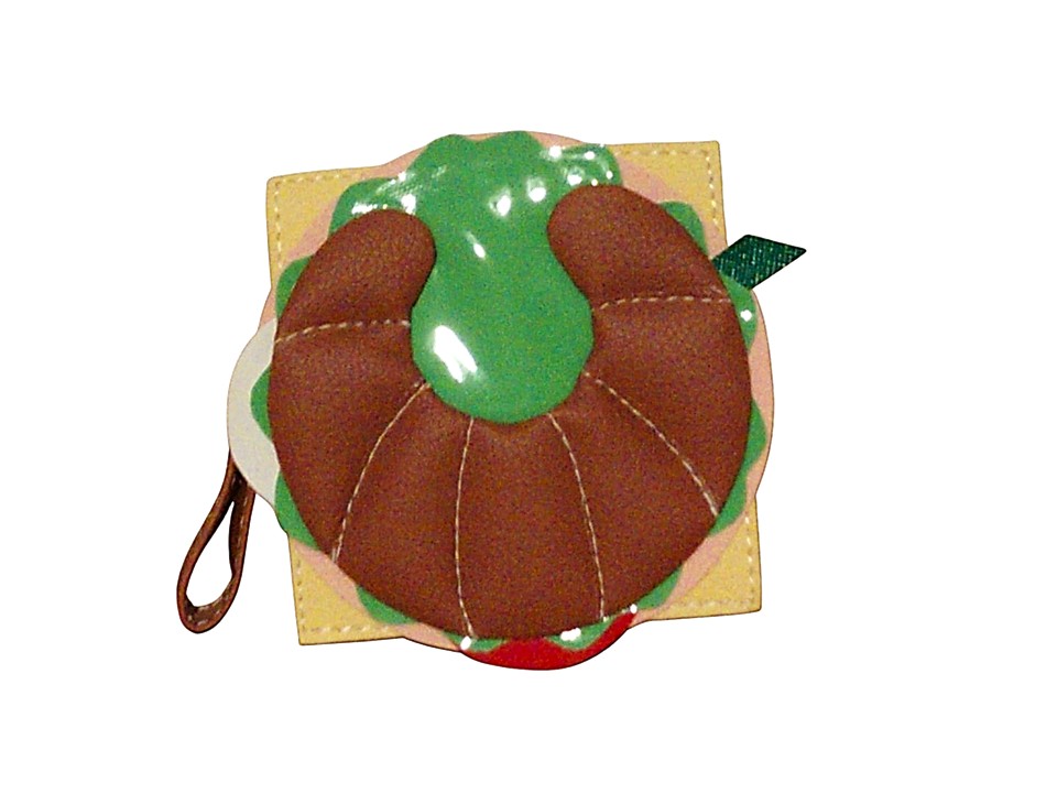 Monedero de CUERNITO o CROISSANT, Diseño de COMIDA, Color Café ...