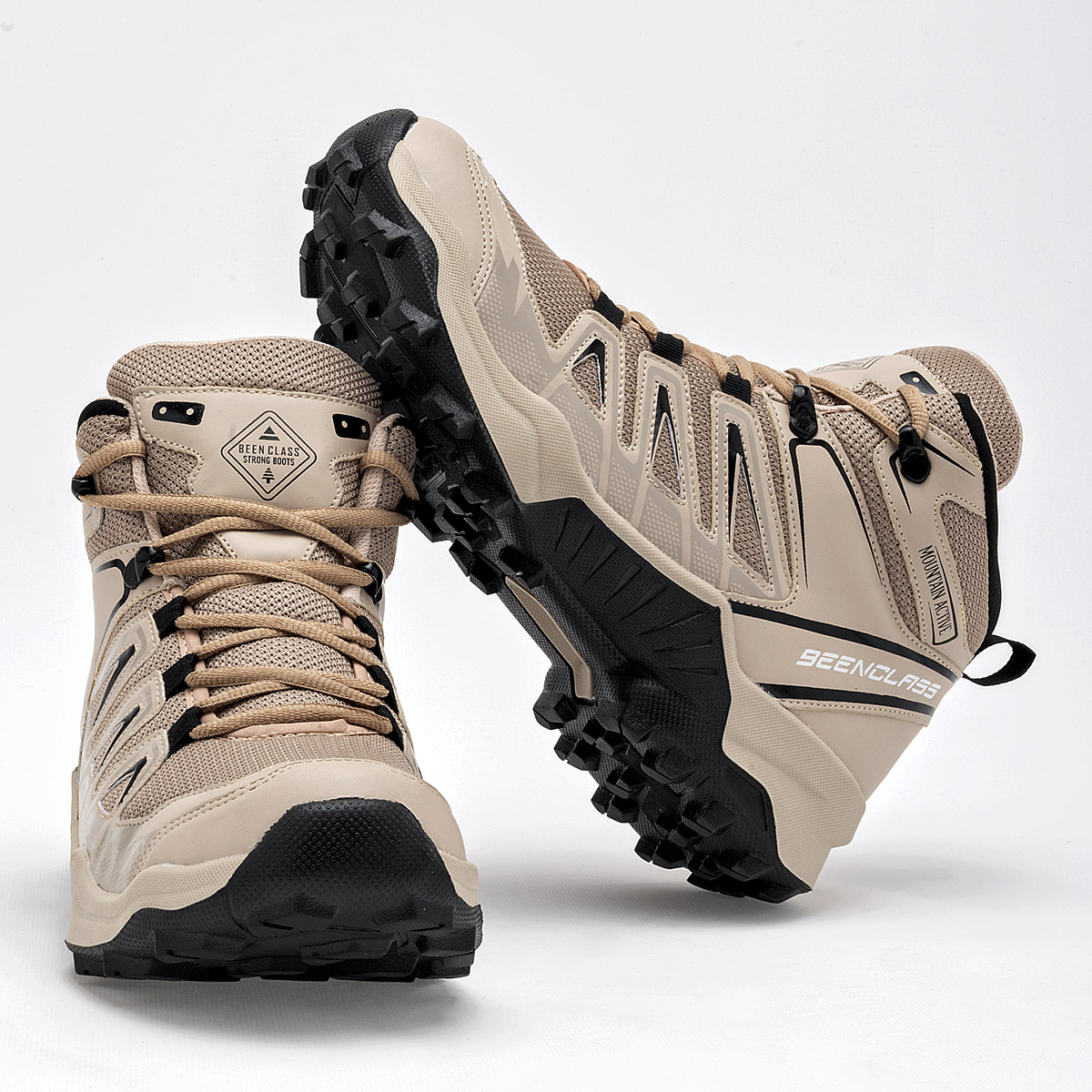 ZAPATO HIKING HOMBRE Been Class 19705 BEIGE NEGRO