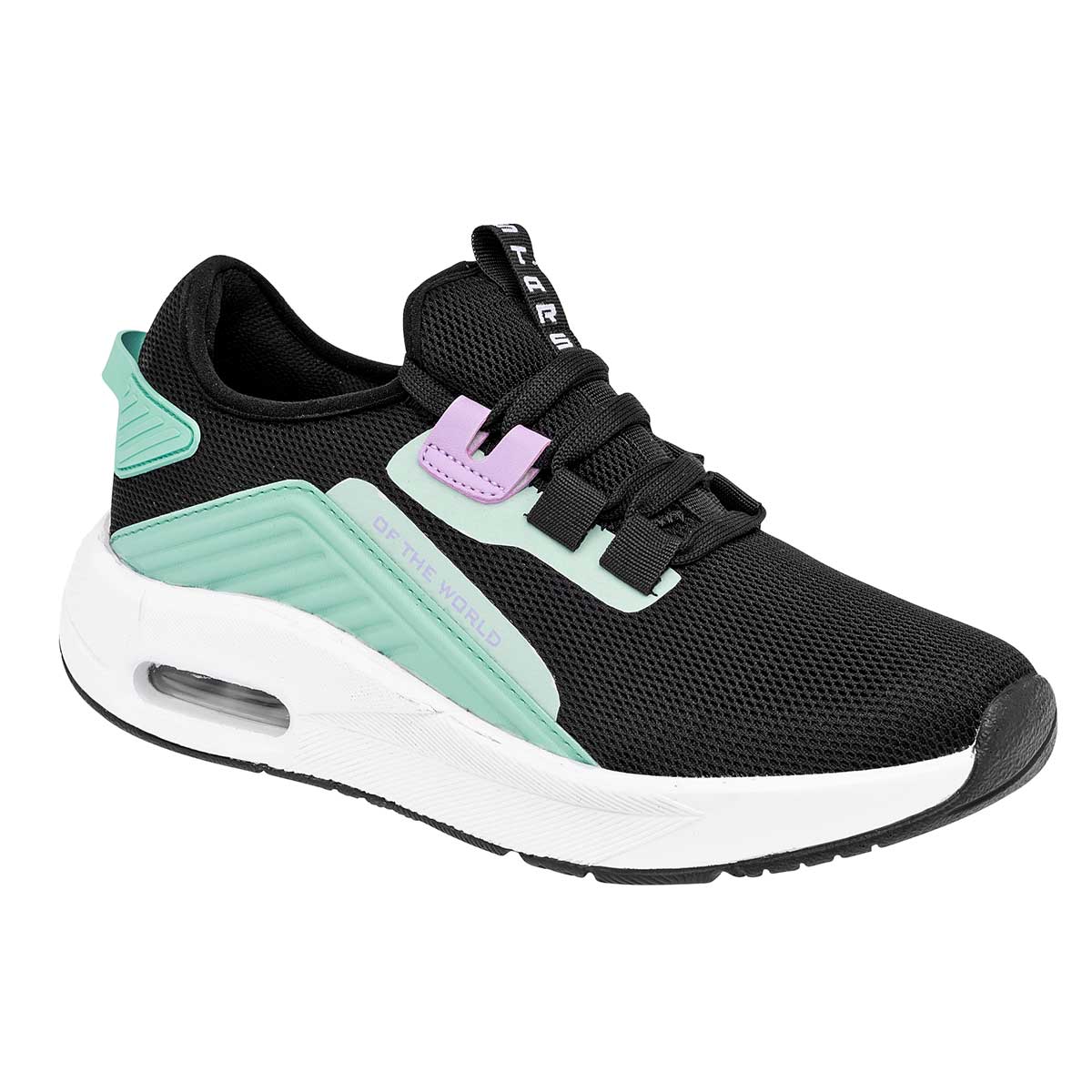 TENIS DEPORTIVO MUJER Stars of the World 99461 NEGRO VERDE