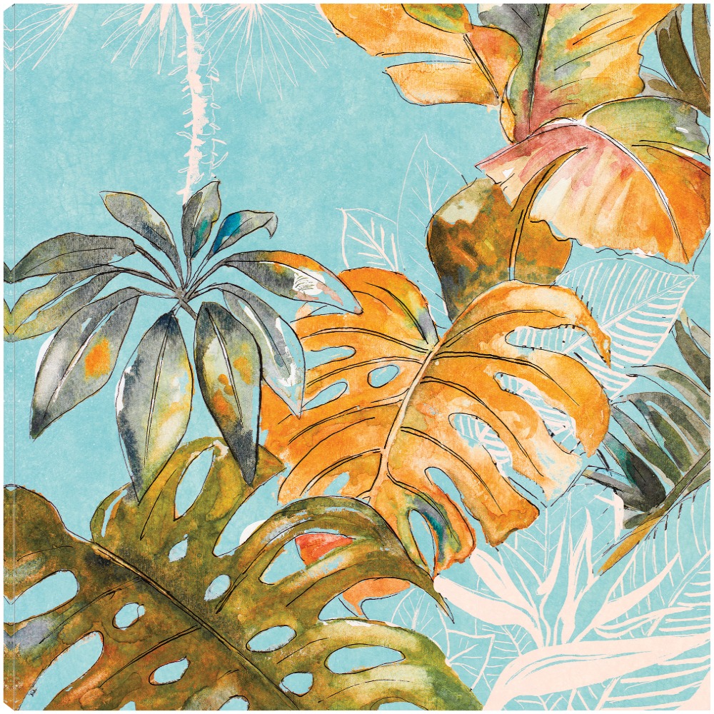 Cuadro decorativo - Canvas - Selva de Palmas sobre Azul I de Patricia ...