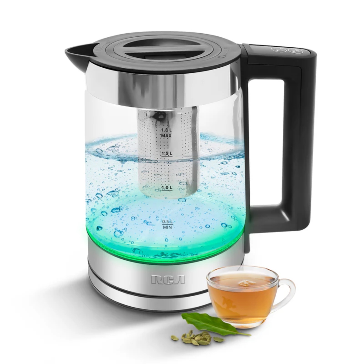 Tetera Eléctrica Digital RCA RC-330 C/Infusor 1.8L Negro ALBY