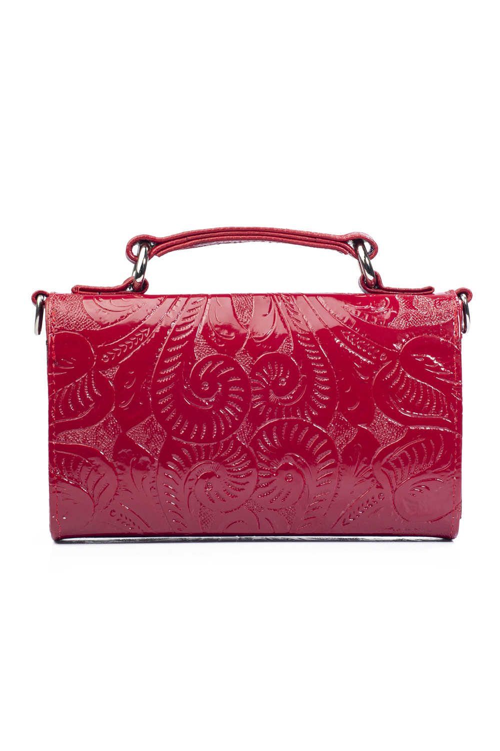 Bolso crossbody A ÁNGELOZANO de charol vegano, con grabado tipoc ...