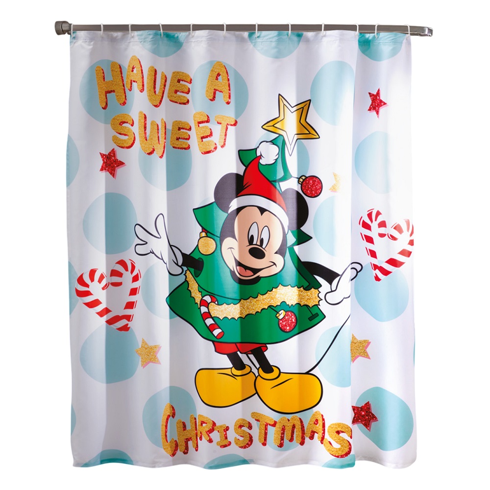 Cortina Baño Mickey Sweet Christmas Navidad Estándar Concord
