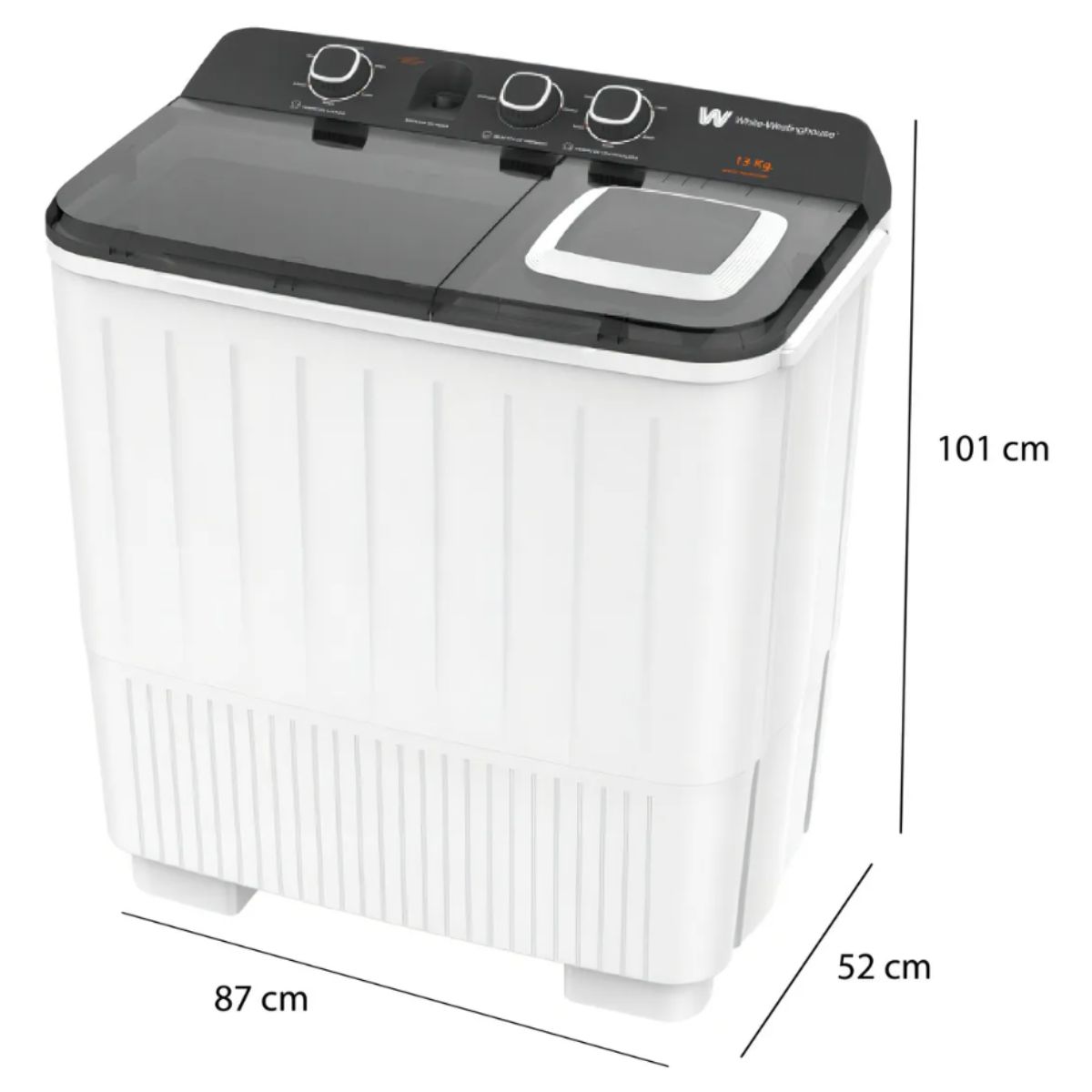 Lavadora Doble Tina 15Kg Blanco White-Westing House WWXCTT251006QBK