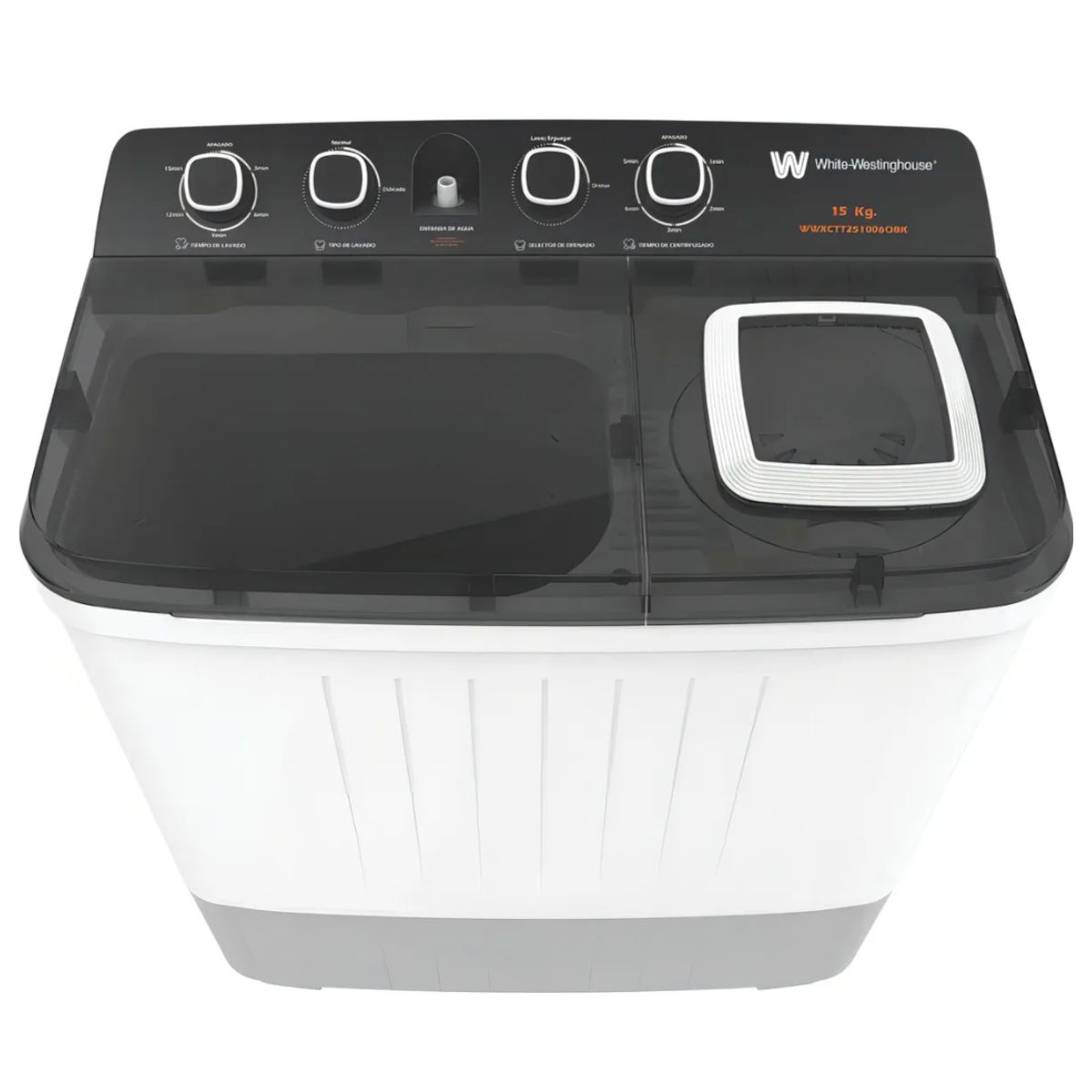 Lavadora Doble Tina 15Kg Blanco White-Westing House WWXCTT251006QBK