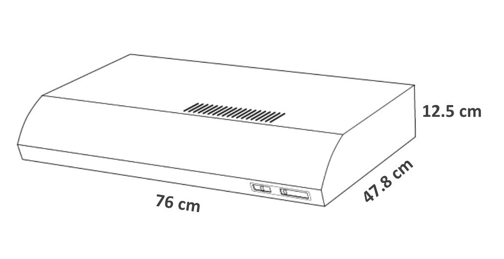 Campana Bajo Alacena Whirlpool WH7610S de 76 cm (30") en Acero inoxidable