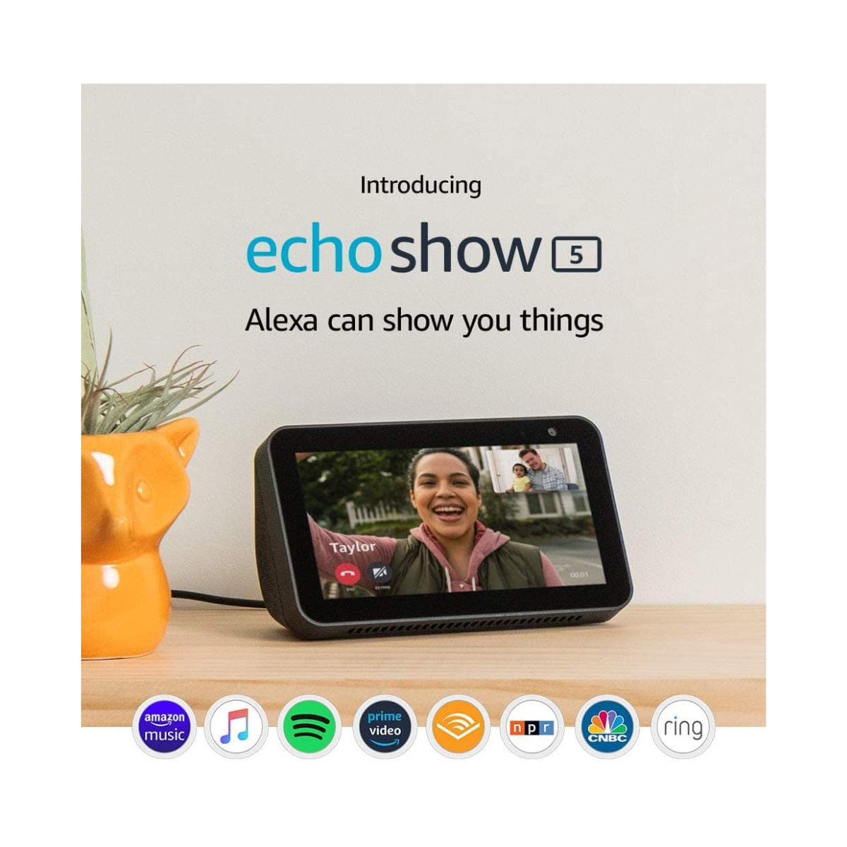 Amazon Echo Show 5 Pantalla Inteligente con Alexa 5.5 Pulgadas Asistente de Voz Color Carbón