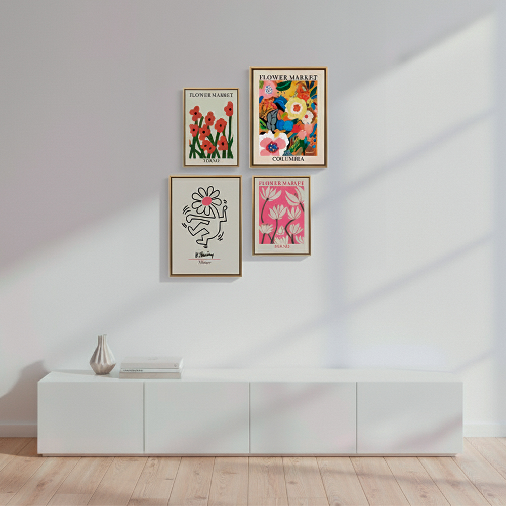 Ilios Innova | Set 4 Cuadros Decorativos Matisse 3, Abstractos Florales ...