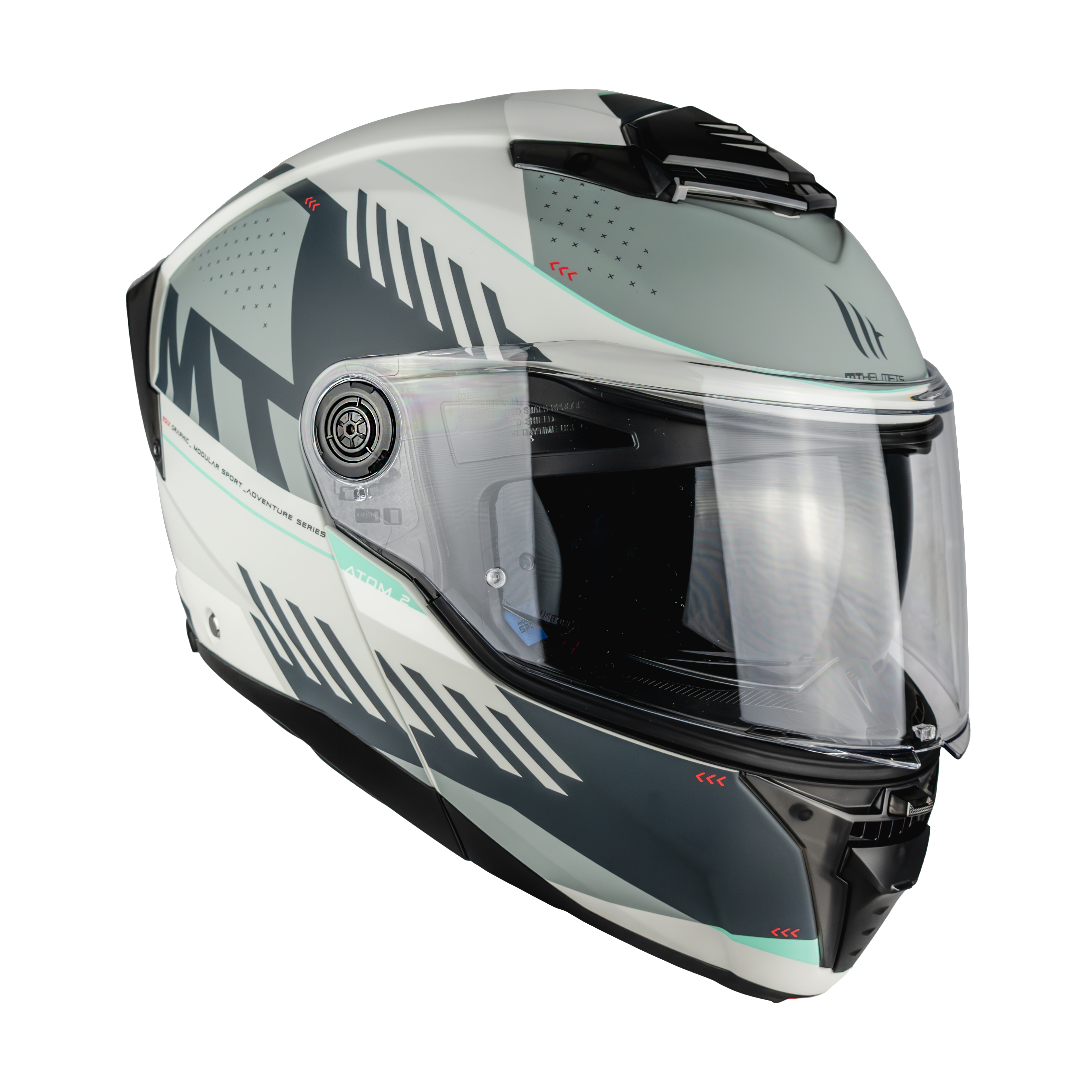 MT HELMETS Casco para Moto Atom 2 EDIX C2 Azul Abatible Deportivo con ...