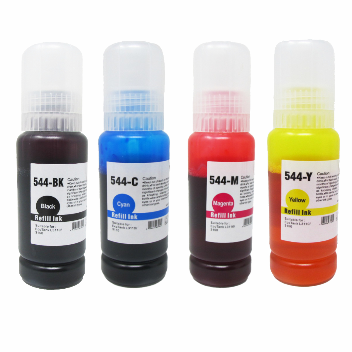 Kit 4 Tinta Genérica Compatible Epson T544 L1110 L3110 L3150