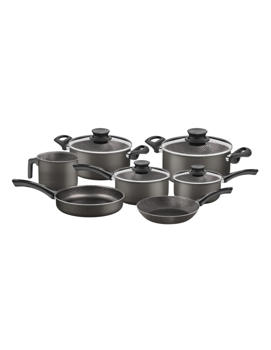 Bateria de cocina Tramontina Paris color gris plomo 7 piezas