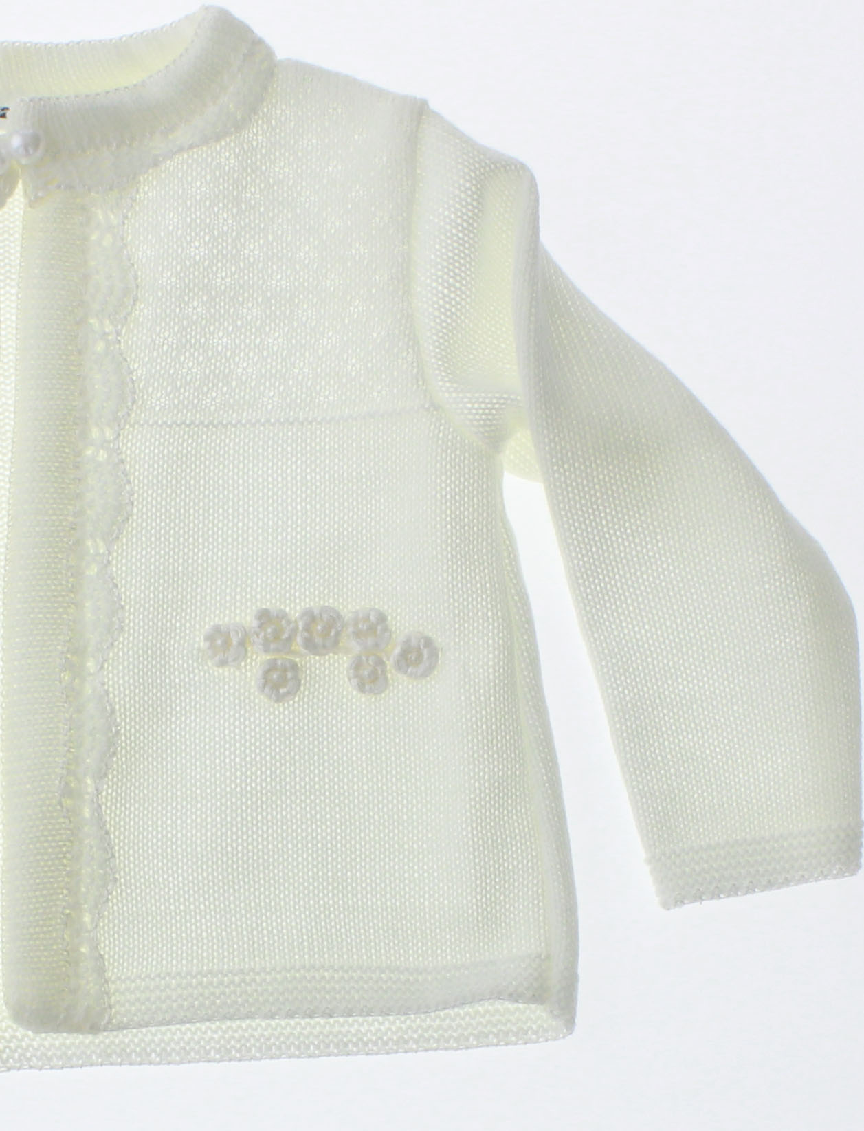 Suéter Niña Abierto Palo Rosa 4007 2 A 18 Años Color Blanco