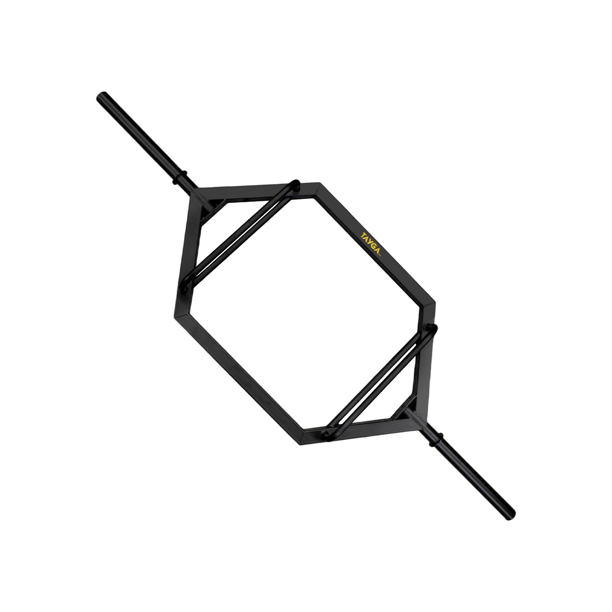Barra Olímpica hexagonal Squat Sentadillas Tayga Crossfit Gym color negro.