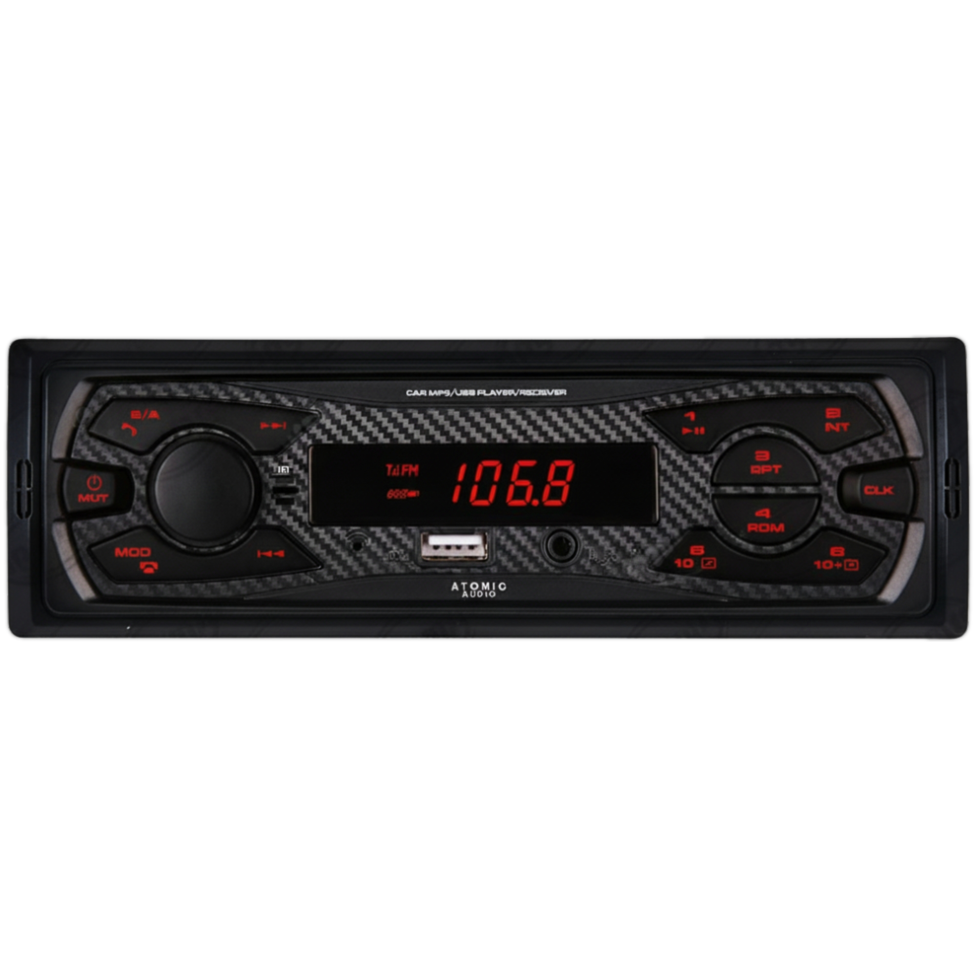 Autoestéreo Atomic Audio SILVER300 BT USB MP3 Aux FM 1 Din