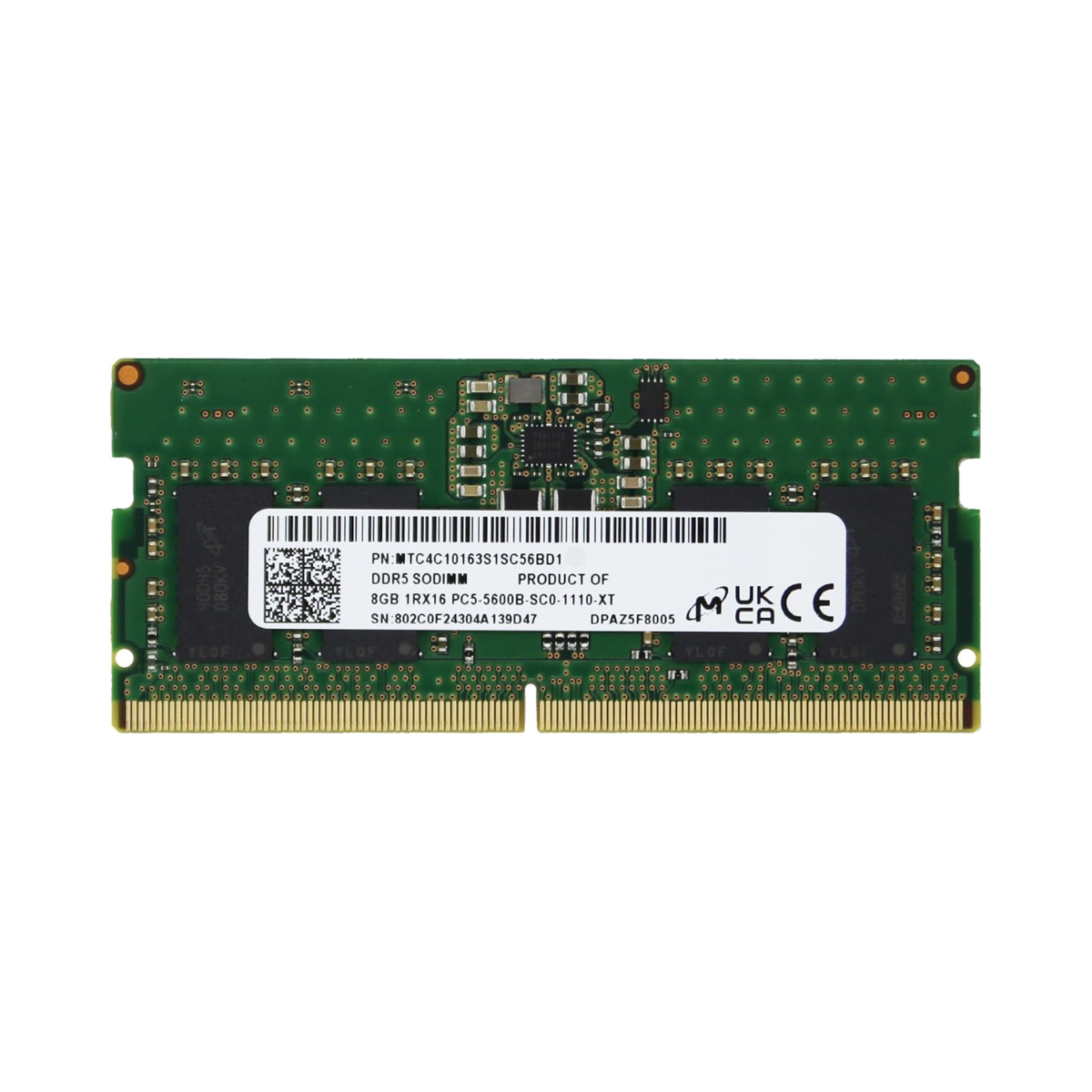 Memoria para portátil Micron 8 GB DDR5 PC5-5600B SODIMM ...