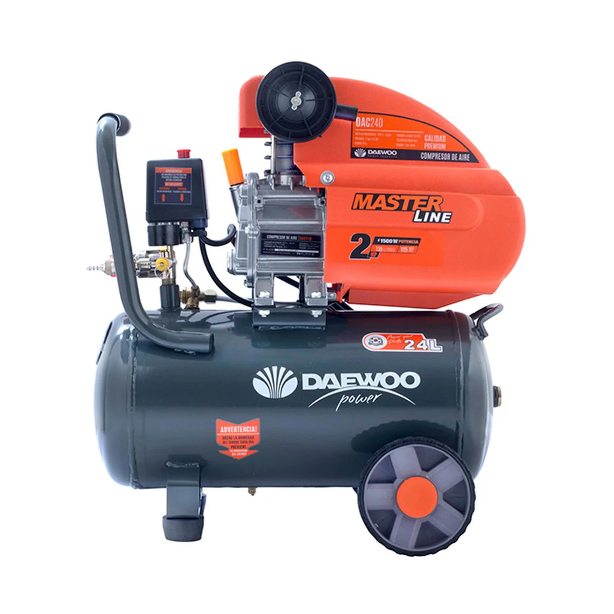 Compresor de Aire Daewoo 24 Litros 2 HP DAC24D