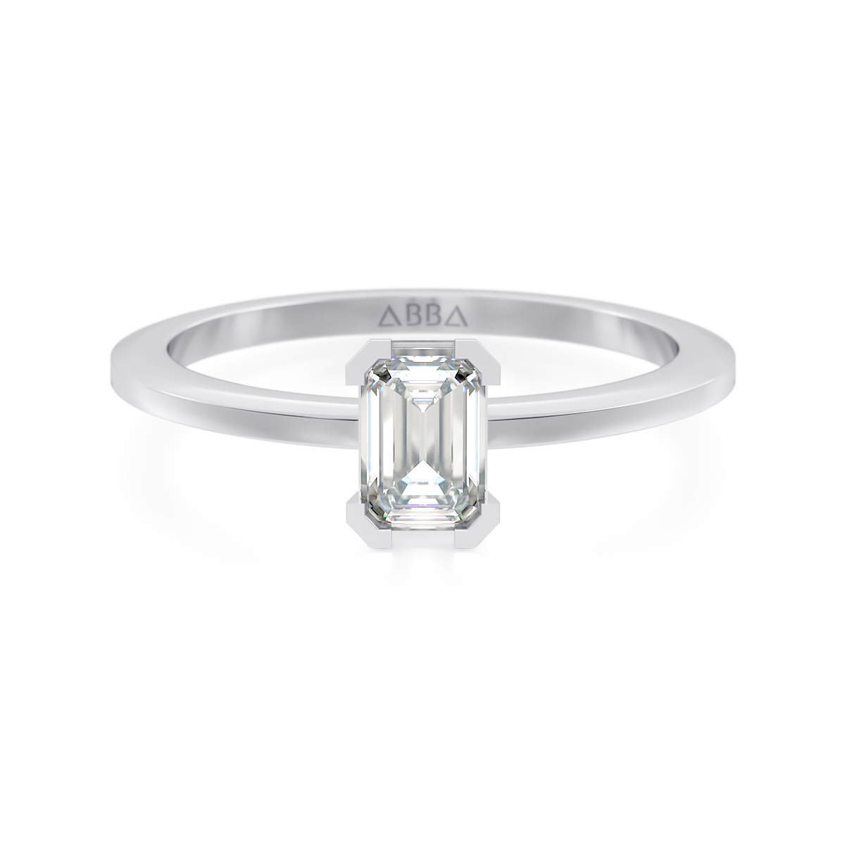 Anillo de Oro Promesa 10k Blanco Kyros Abba Joyas