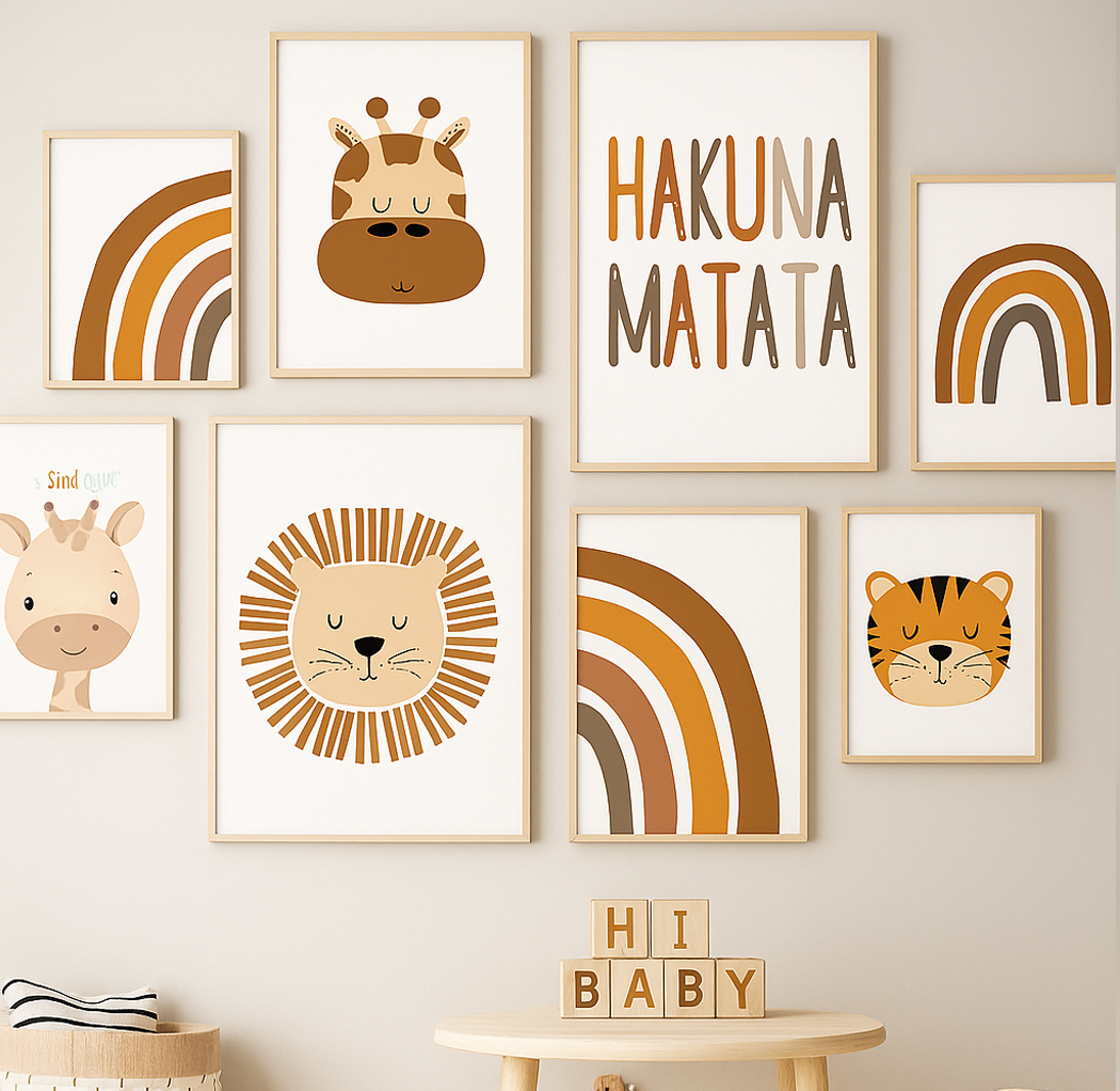 Set De 8 Cuadros Decorativos Para Habitación Infantil Bebe niño