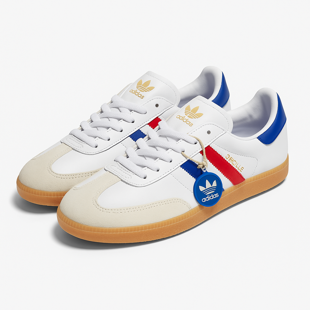 Tenis Adidas Hombre Blanco Azul Rojo Originales Clásicos