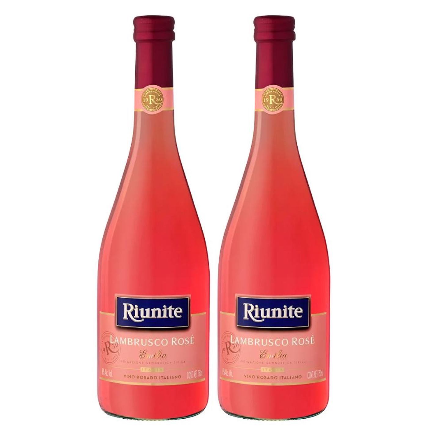 Duo Pack Vino Rosado Riunite Lambrusco Rose 750 Ml