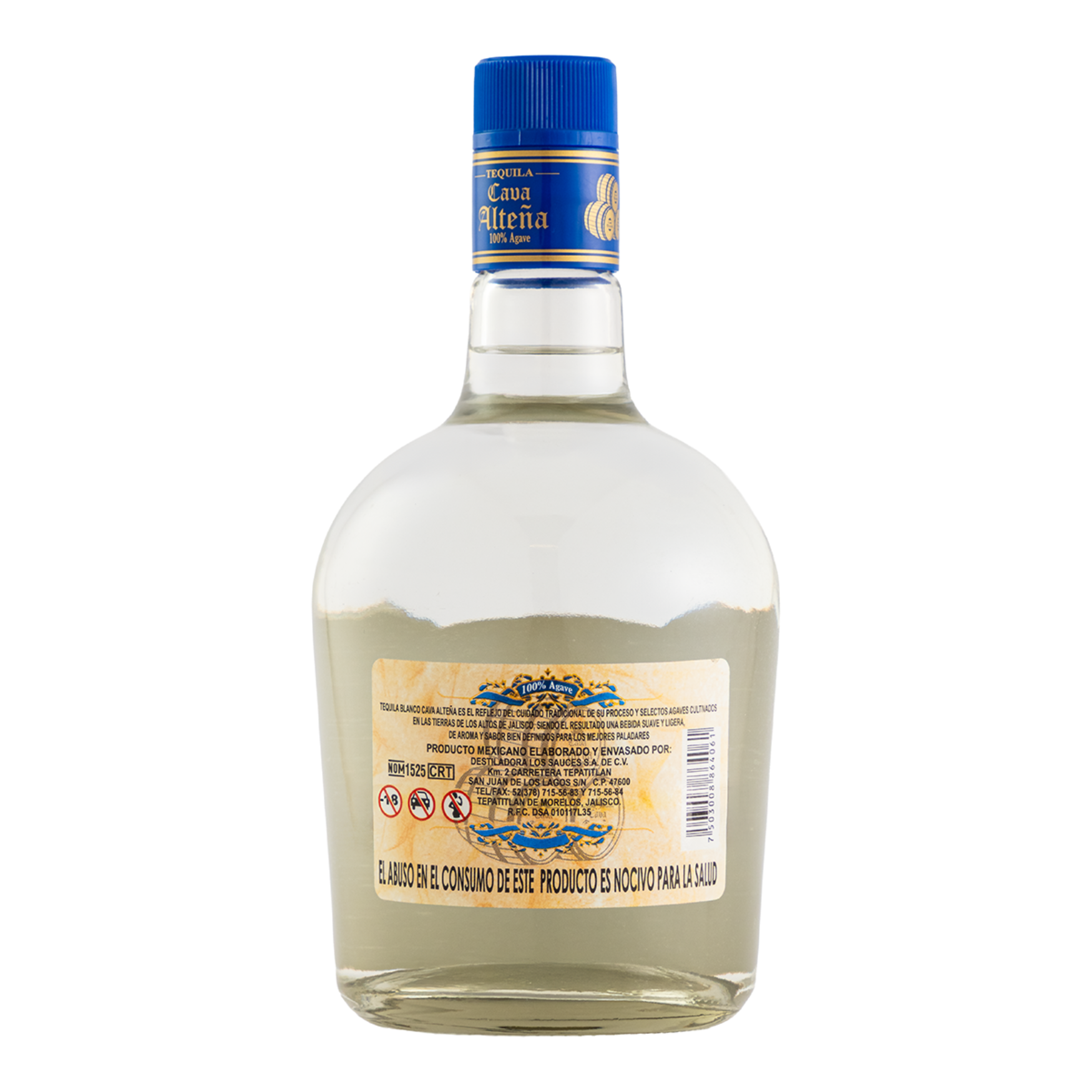 Tequila Cava Alteña Blanco 750 Ml
