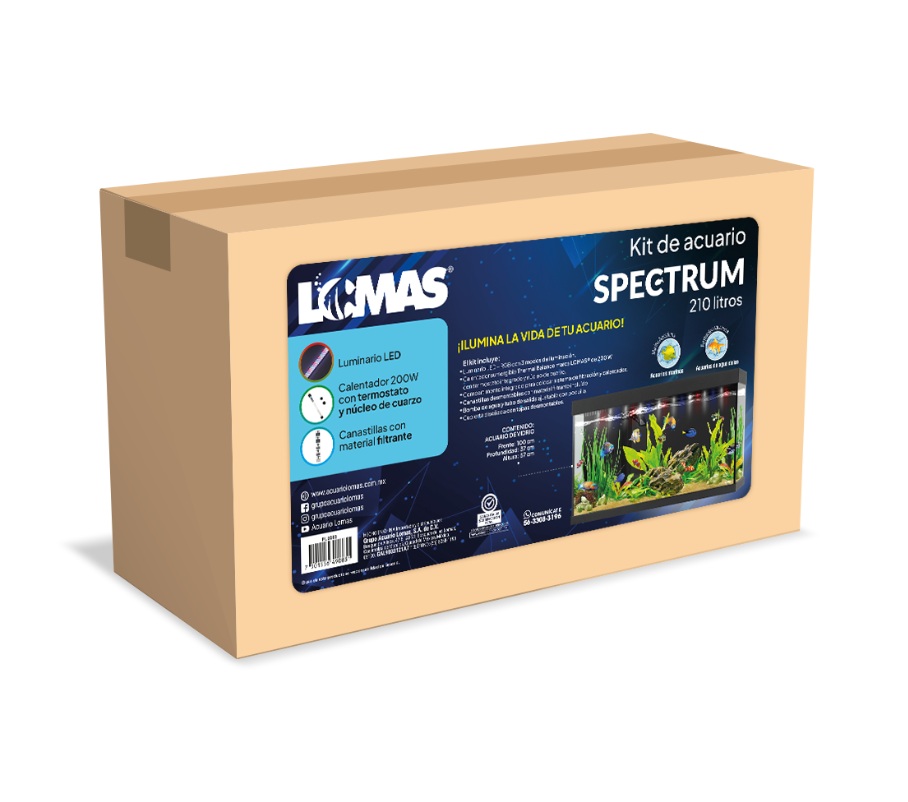 KIT ACUARIO SPECTRUM 210 LT - LOMAS