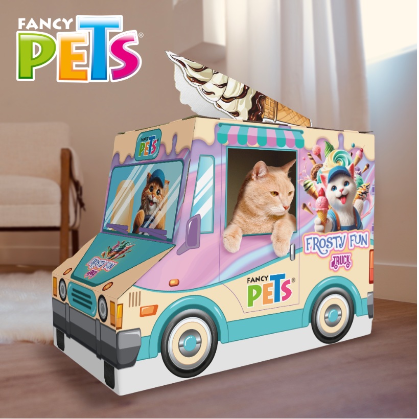Fancy Pets Cat Truck - Camión de Cartón con Rascador para Gatos