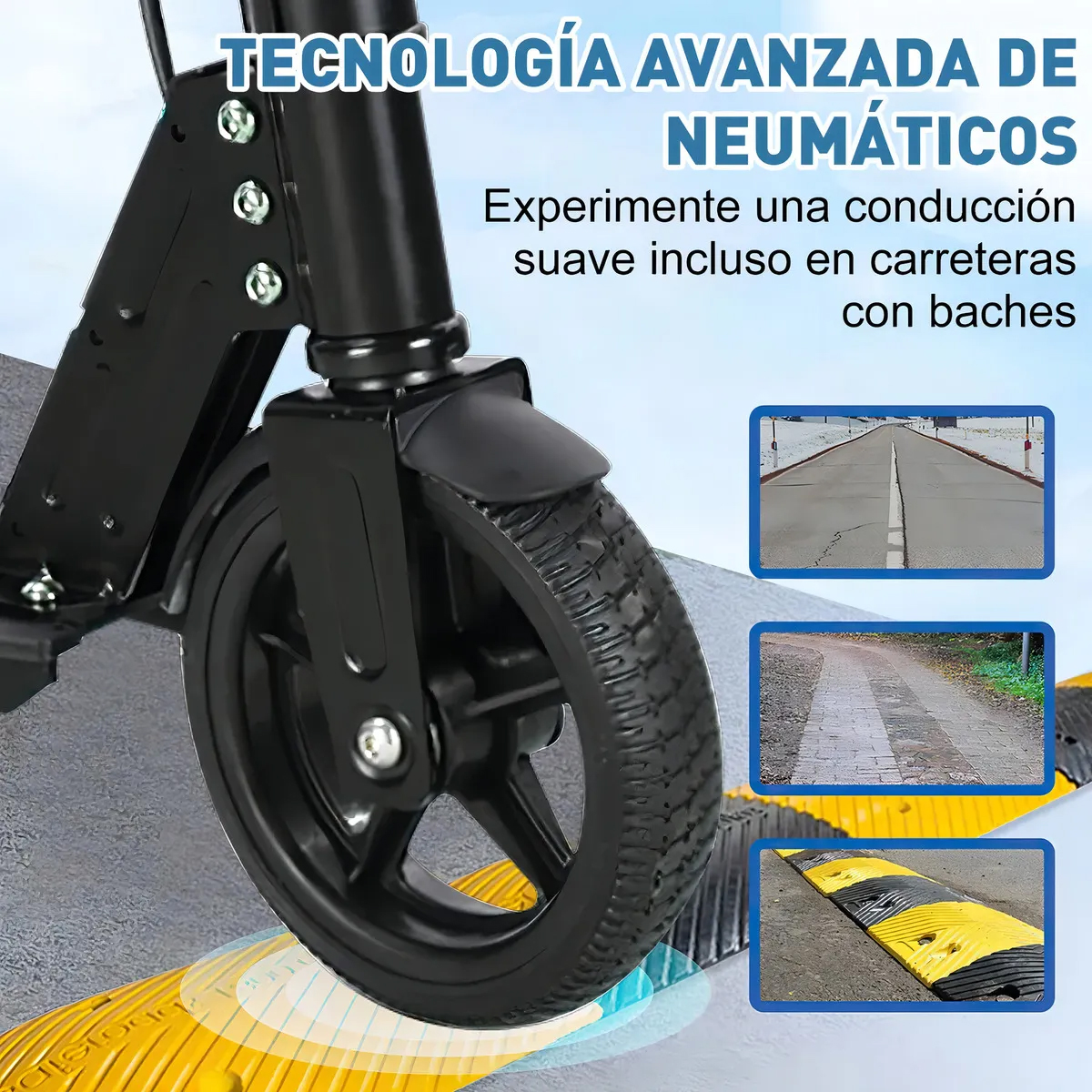 Scooter Eléctrico para Niños Luz Led 250w-24v y 5.2 Ah 20 Km/h 6-13 ...