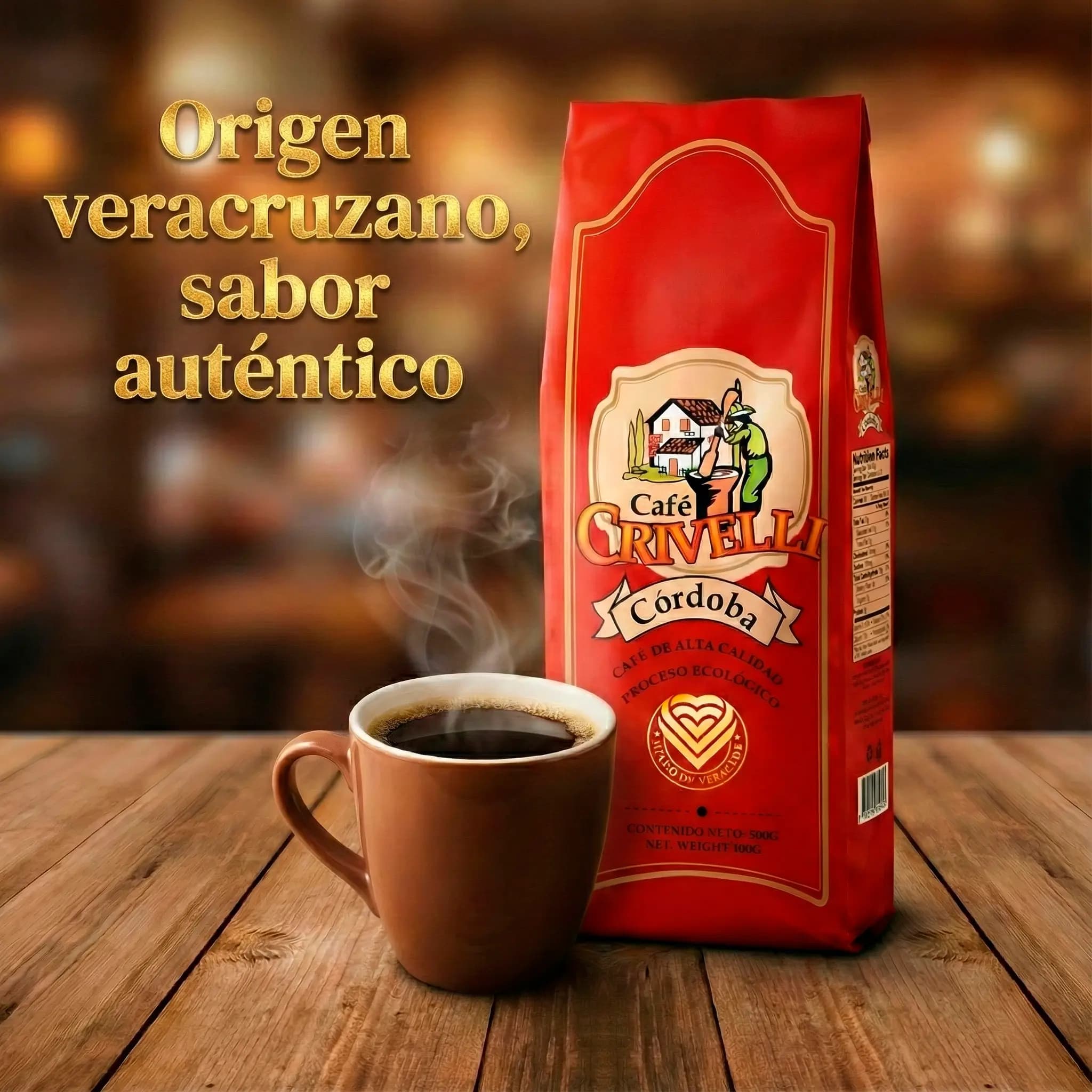 Café Molido 500gr Crivelli Cordoba Ecológico De Exportación