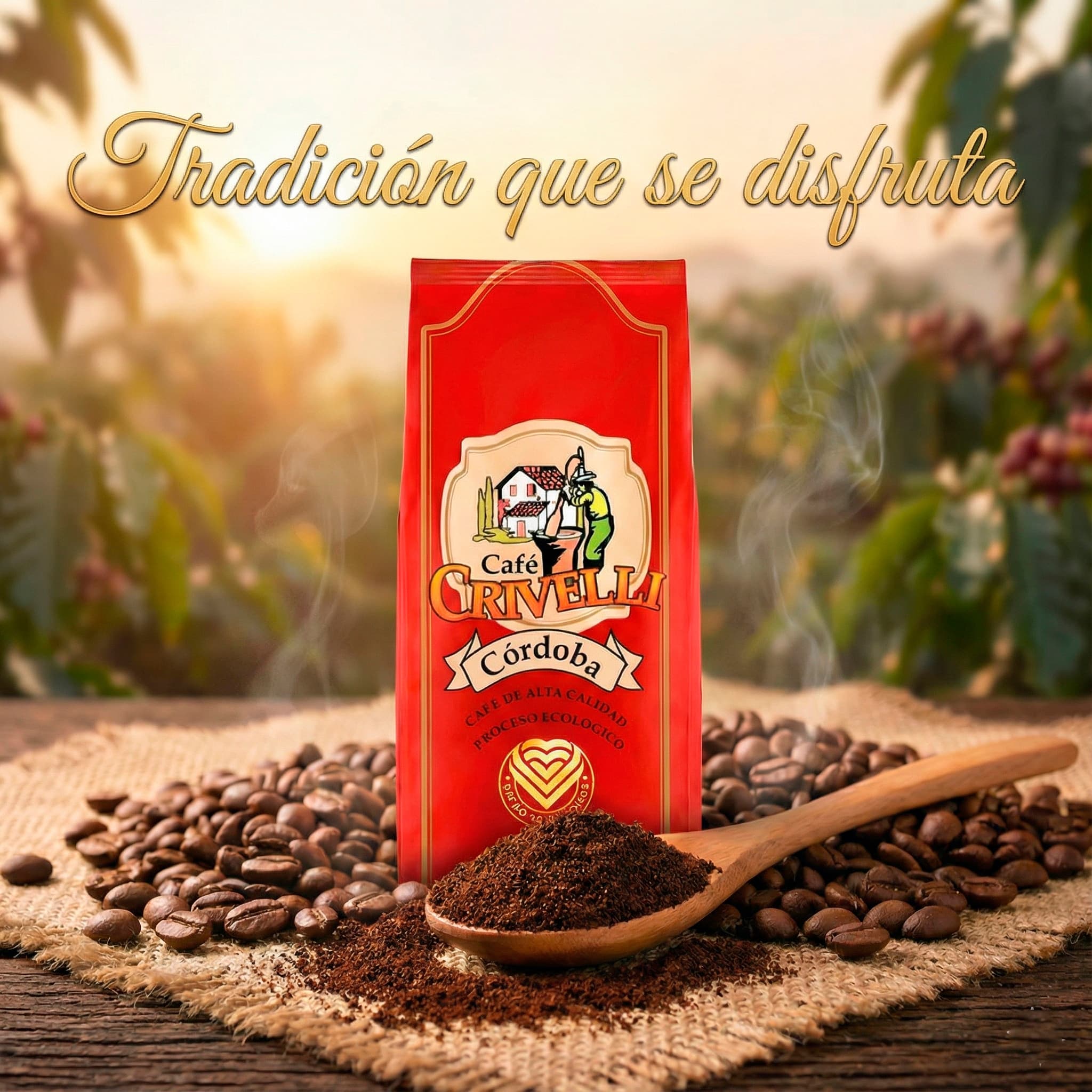Café Molido 500gr Crivelli Cordoba Ecológico De Exportación