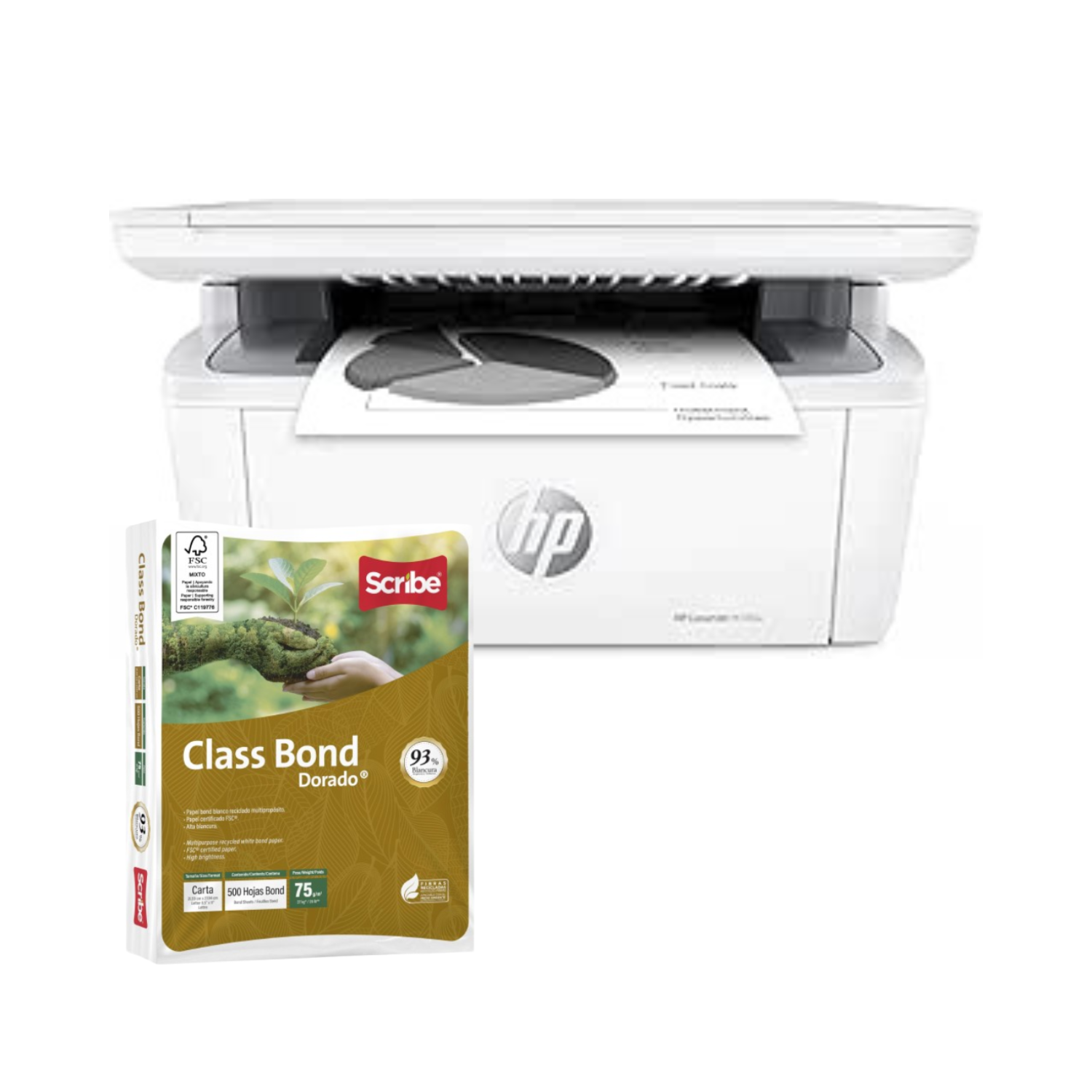 Impresora Multifuncional HP LaserJet M141w + paquete de hojas Scribe