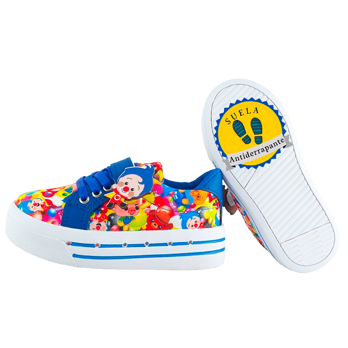 Tenis Infantiles Payasito Niños Plim Plim Luces Led 1026-N-App