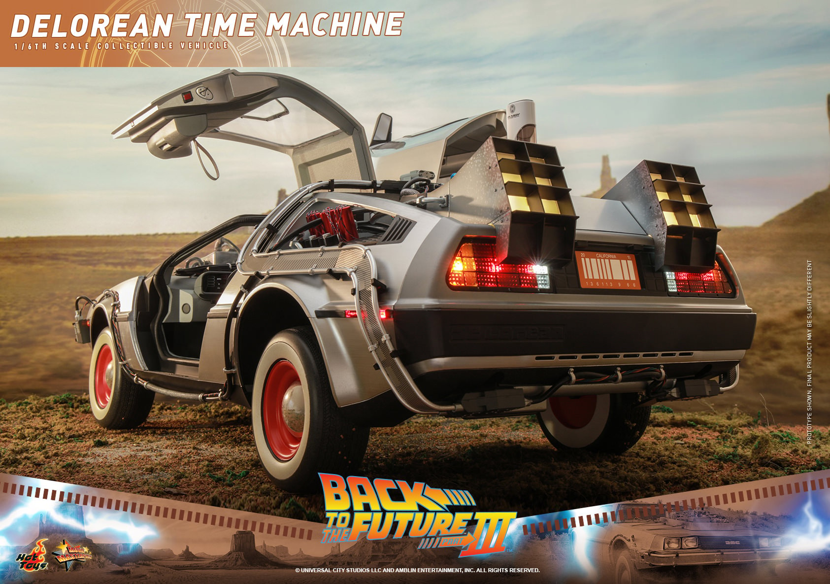 Hot Toys DeLorean Time Machine BTTF III 1/6