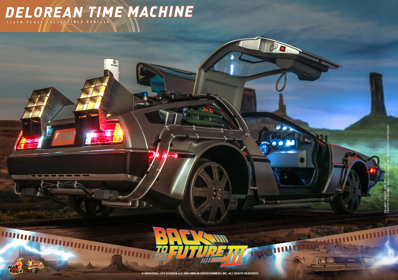 Hot Toys DeLorean Time Machine BTTF III 1/6