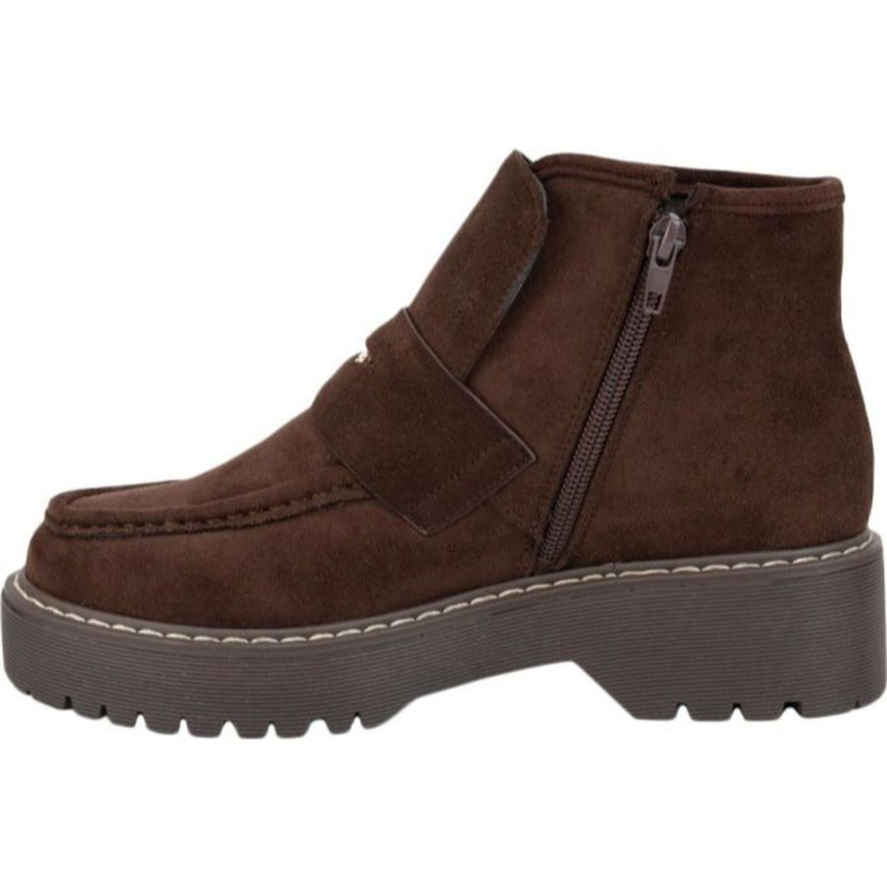 Botas para mujer tipo mocasín, con suela track, acabado napa, marca Vi ...