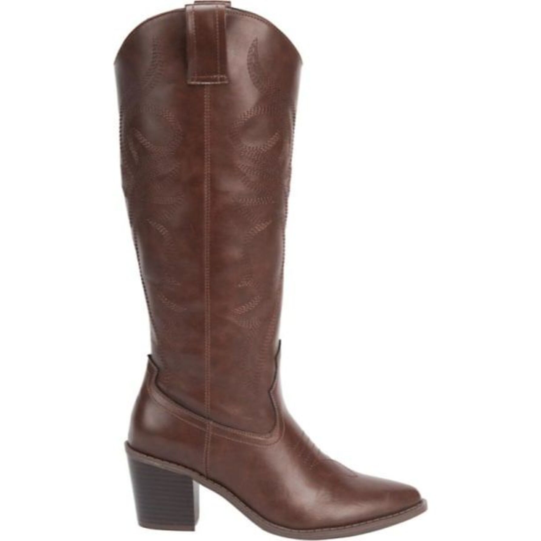 Bota de mujer, estilo texano, bordada, puntal, con acabado napa, color ...