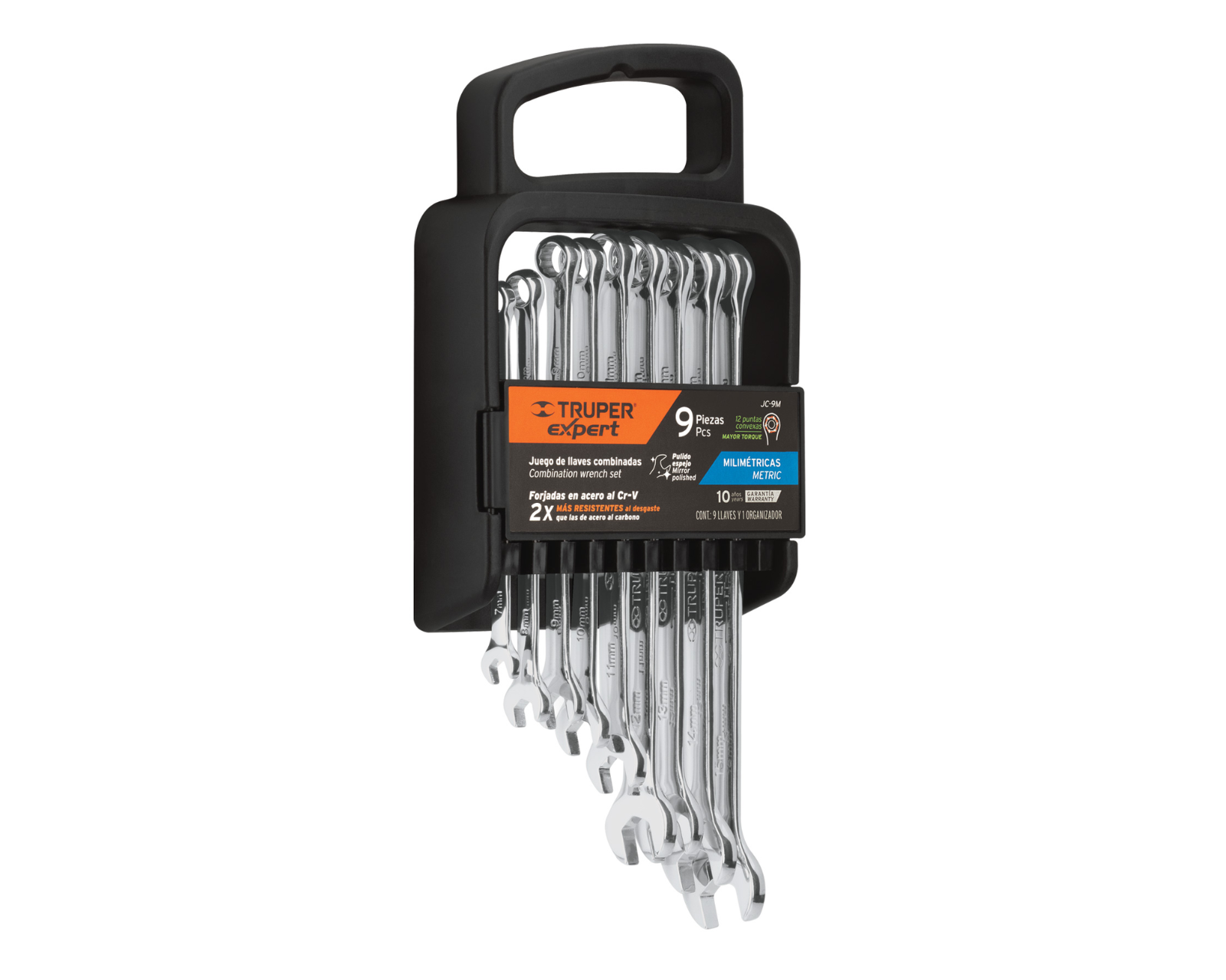Juego de 9 llaves combinadas extralargas pulidas mm, modelo JC-9M marca ...