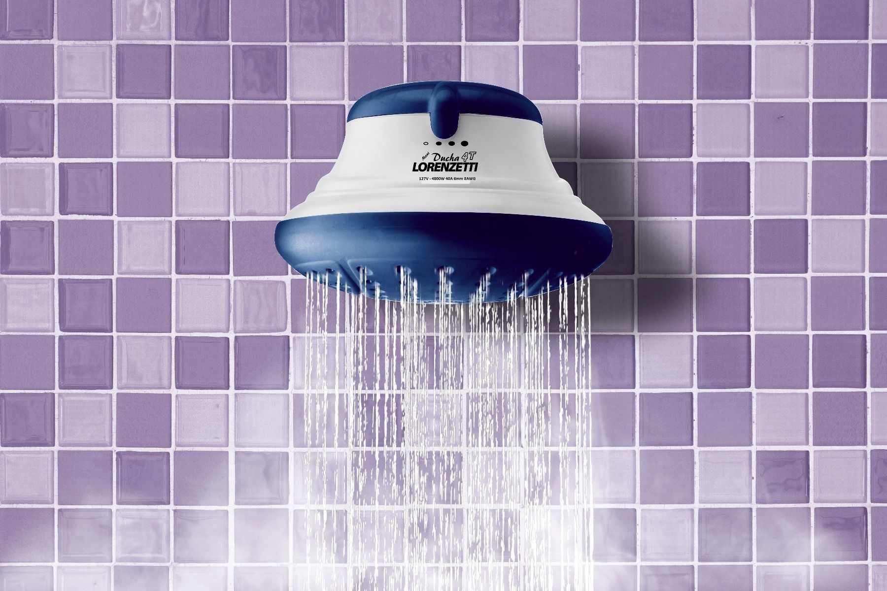 Regadera Eléctrica Bella Ducha 4T Ultra Azul Lorenzetti | 4 ...