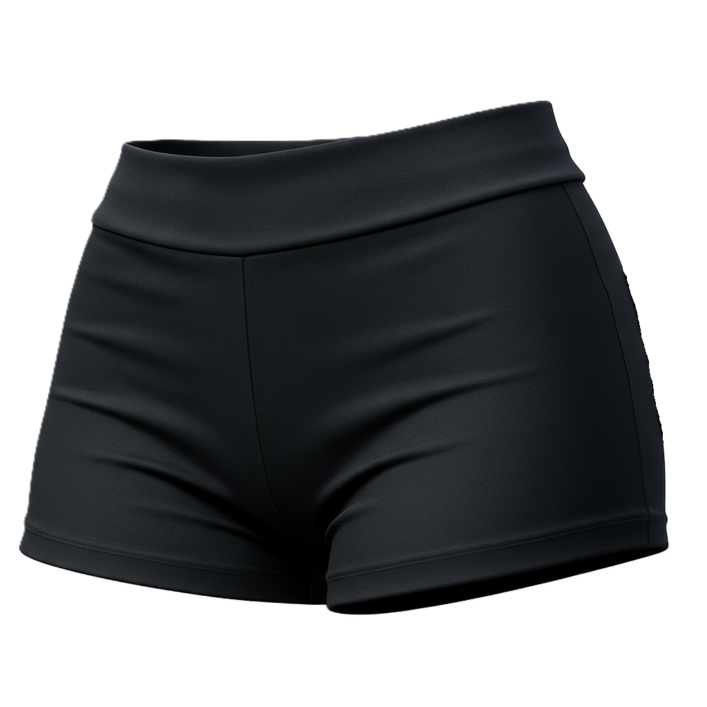 SHORT NEGRO STRECH CACHETERO COQUETO PARA DAMA