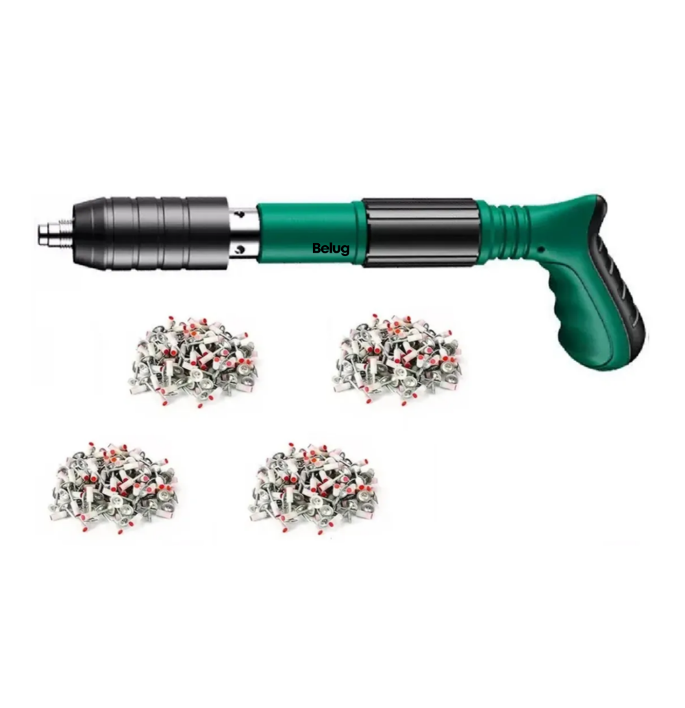 Pistolas De Clavos De Acero Herramienta Remache 200 Clavos verde