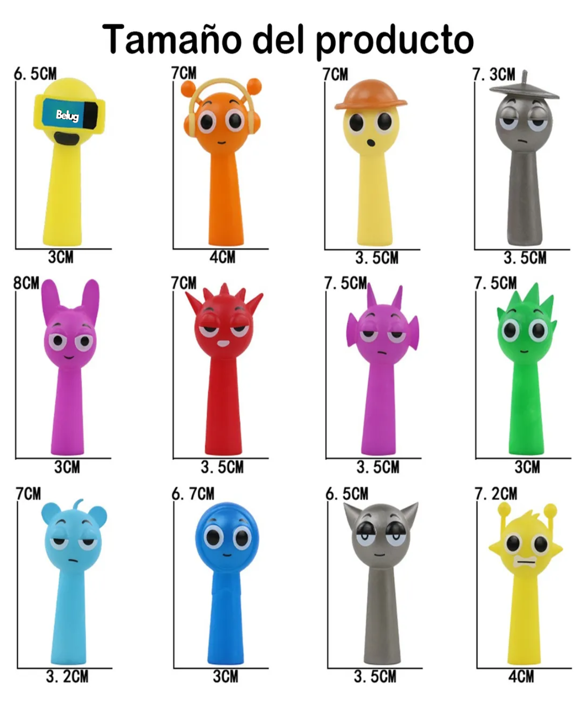 "12 Pcs Sprunki Rhythm Box Figuras Juguetes Juguetes