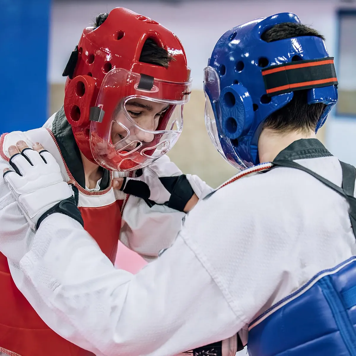 3 Pzs Careta Box Protector Careta De Taekwondo Niños transparentes