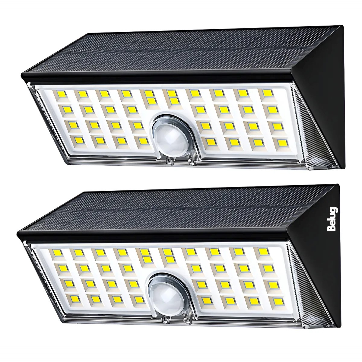 Lámparas Solares de Pared para Exterior 2 Piezas, Sensor de Movimiento ...