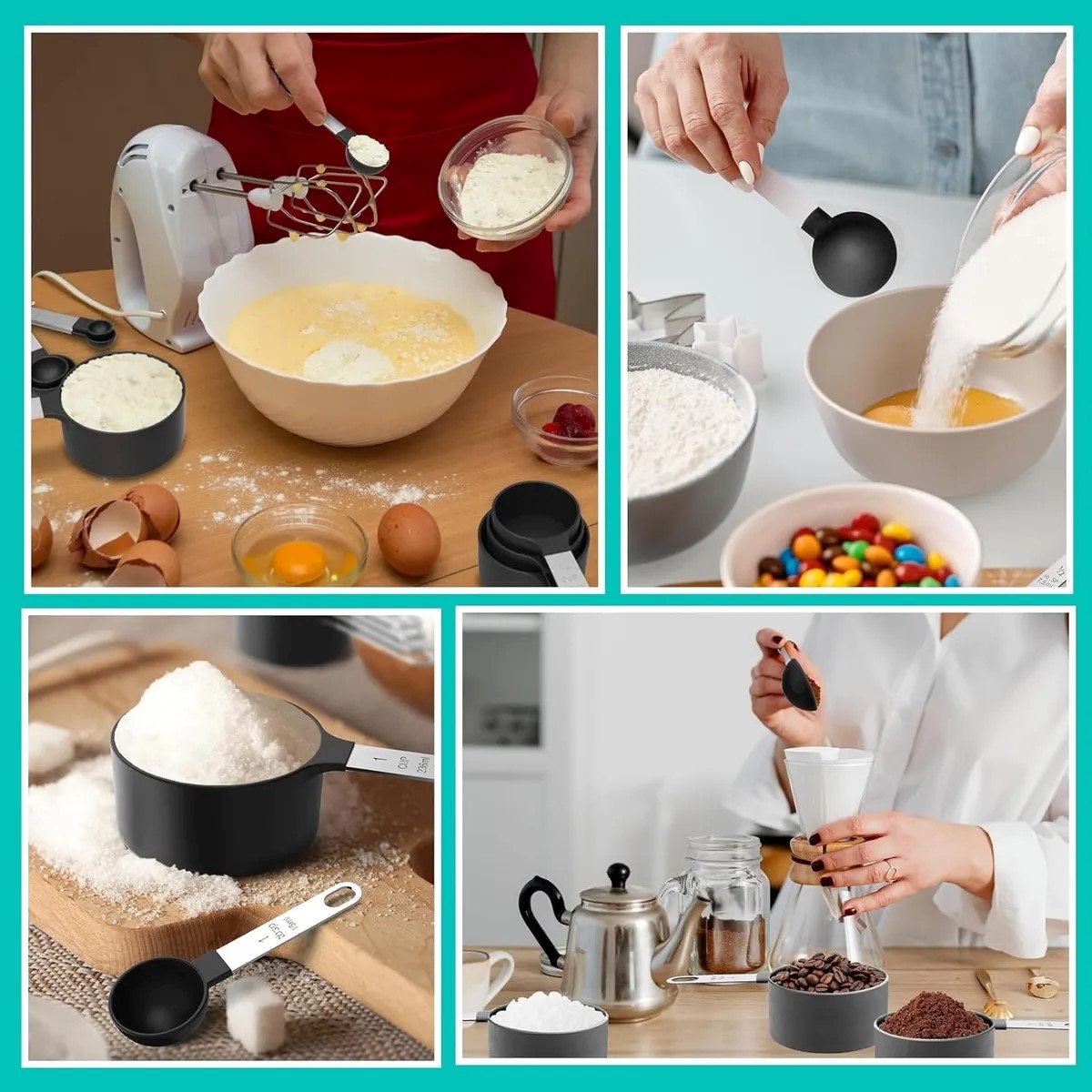 Báscula Cocina Digital,cucharas Medidoras Y Tazas Medidoras