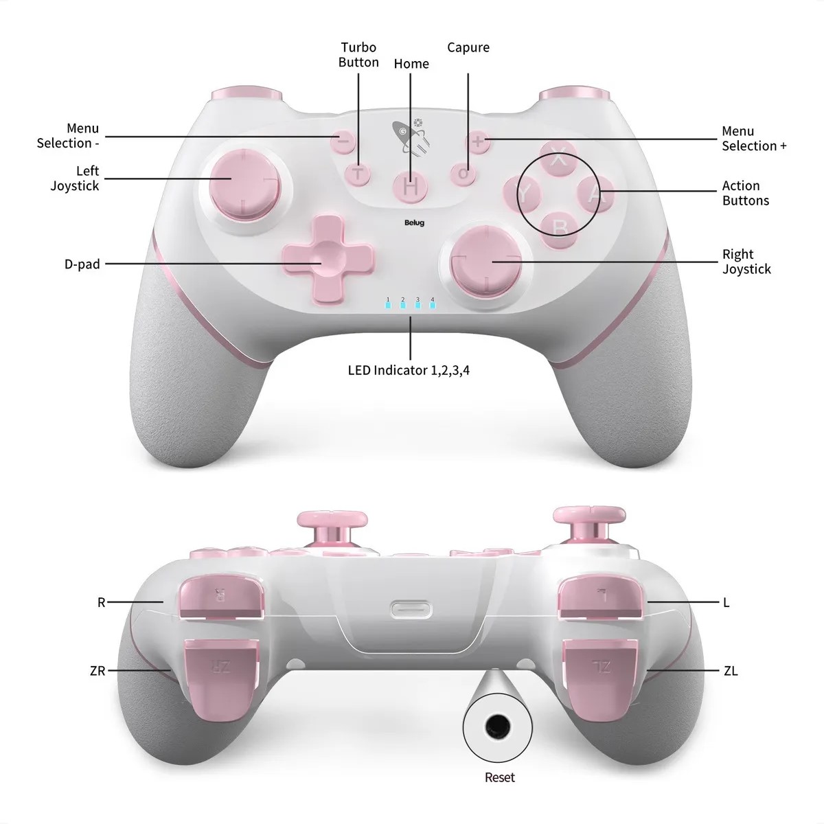 Control Inalambrico Gamepad Y Joystick Para Nintendo Switch 2/ Switch ...