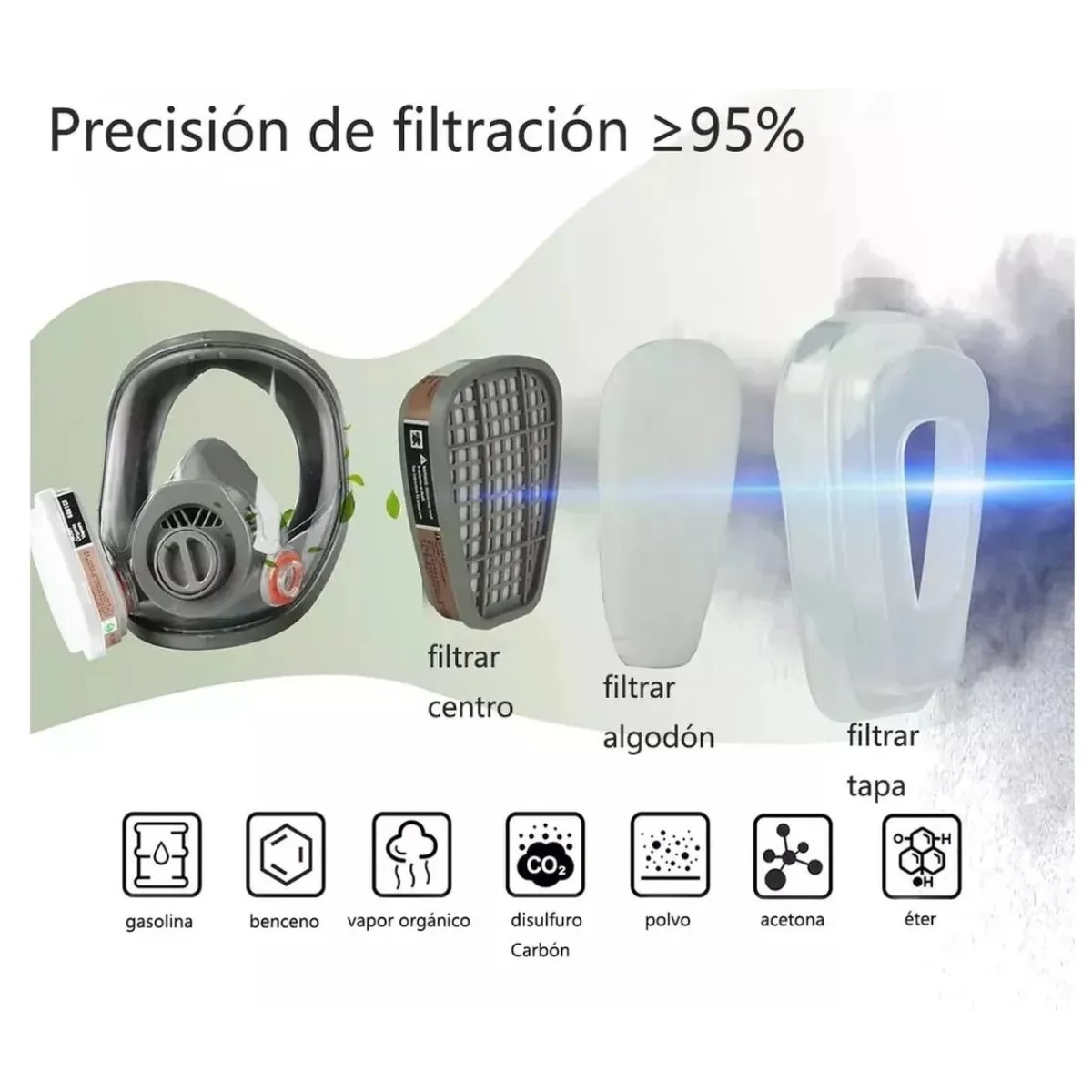 Prefiltro N95 5n11 Filtros Cartuchos 6200/6800 60piezas 5n11