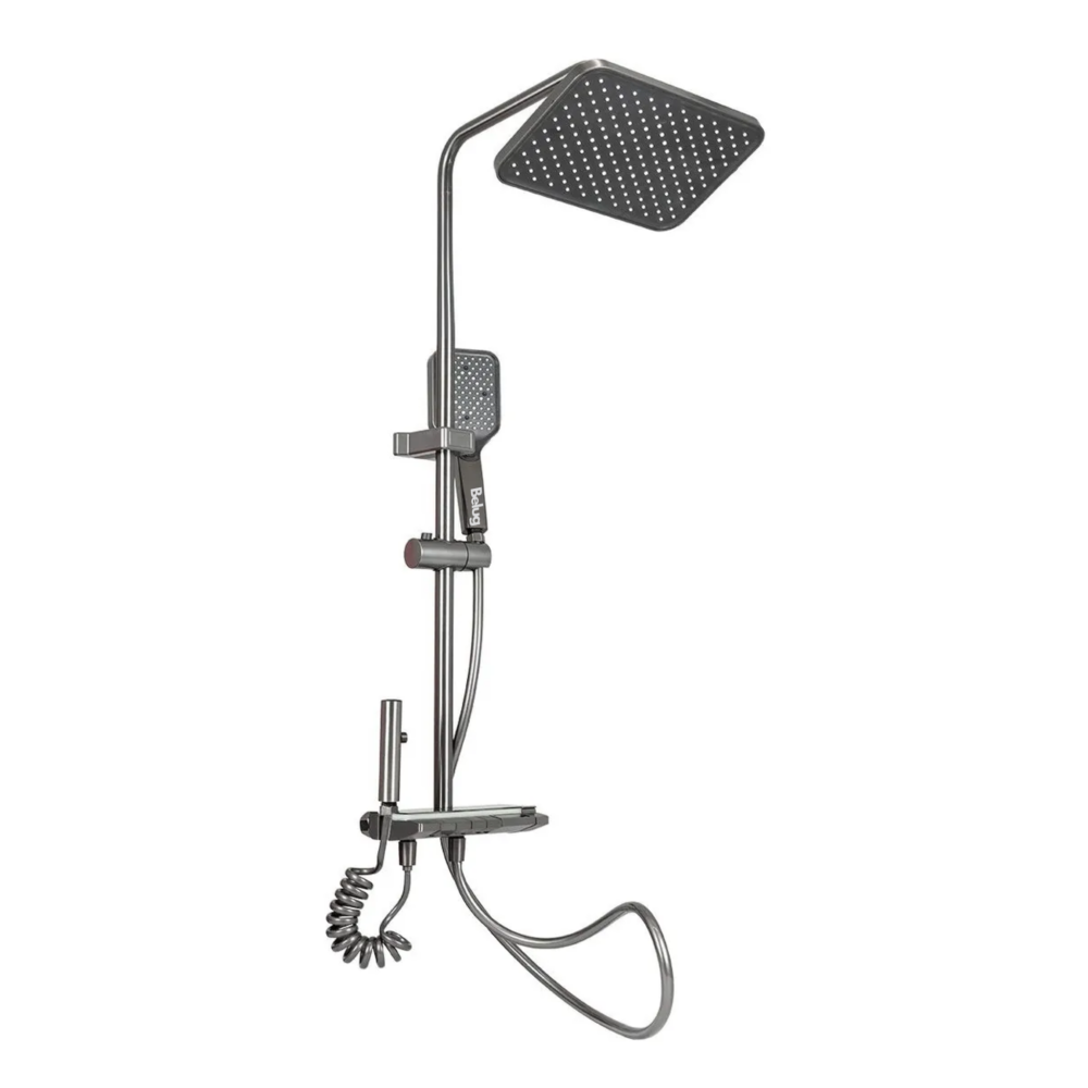 Ducha Baño Regadera Alta Presión Chorros Inteligente Digital Plateado