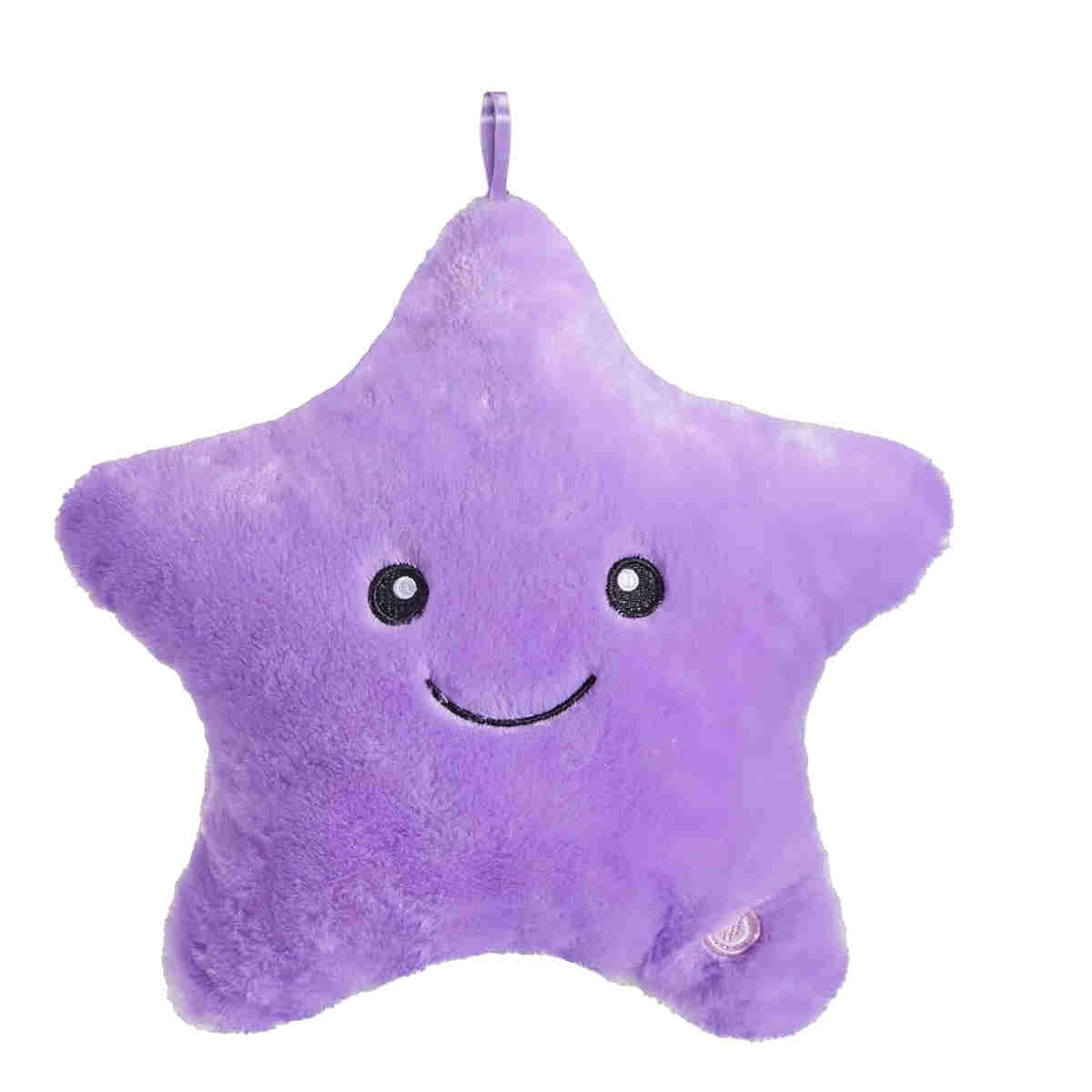 Cojín Decorativo De Peluche En Forma De Estrella Con Luces